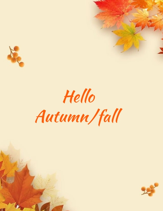 Hello Autumn Template | PosterMyWall
