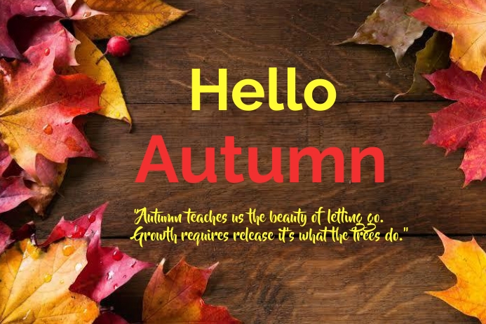 Plantilla de Hello autumn | PosterMyWall