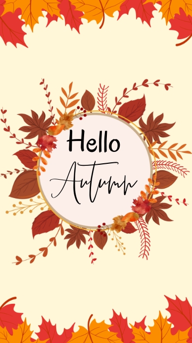 Hello Autumn Template | PosterMyWall