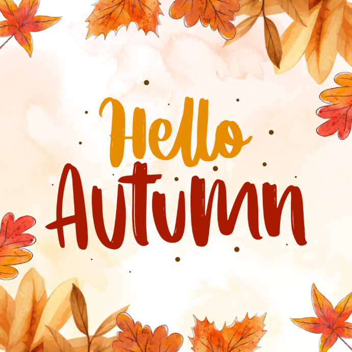 Plantilla de Hello Autumn | PosterMyWall
