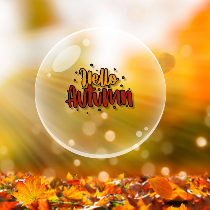 Hello Autumn Template | PosterMyWall