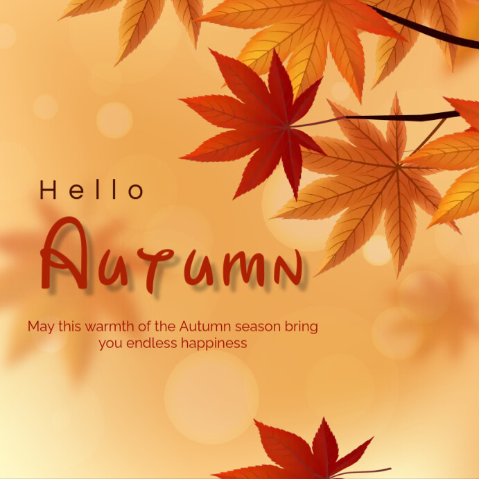 Hello Autumn Template | PosterMyWall