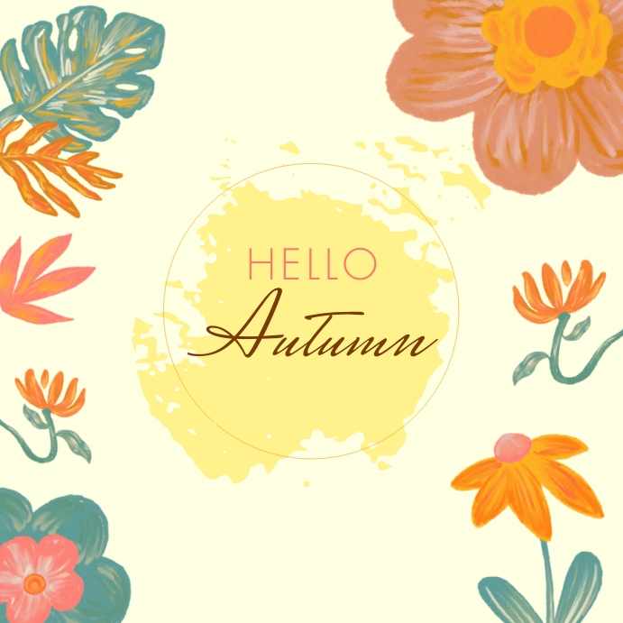 Hello Autumn Template | PosterMyWall