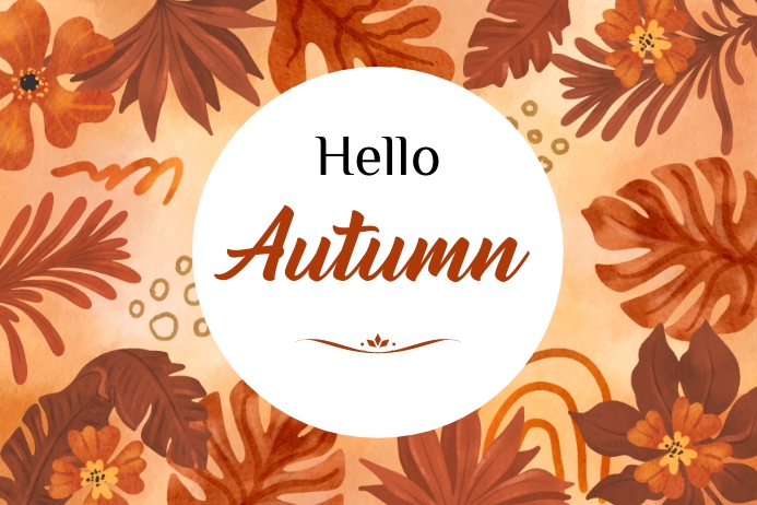 HELLO AUTUMN Template | PosterMyWall