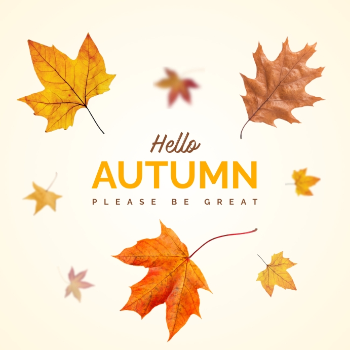 Hello Autumn Template | PosterMyWall