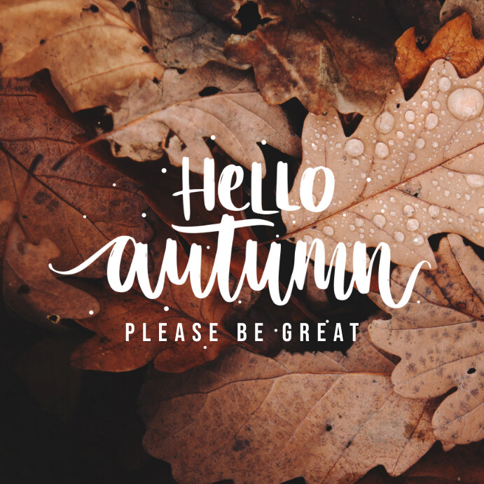 Hello Autumn Template | PosterMyWall