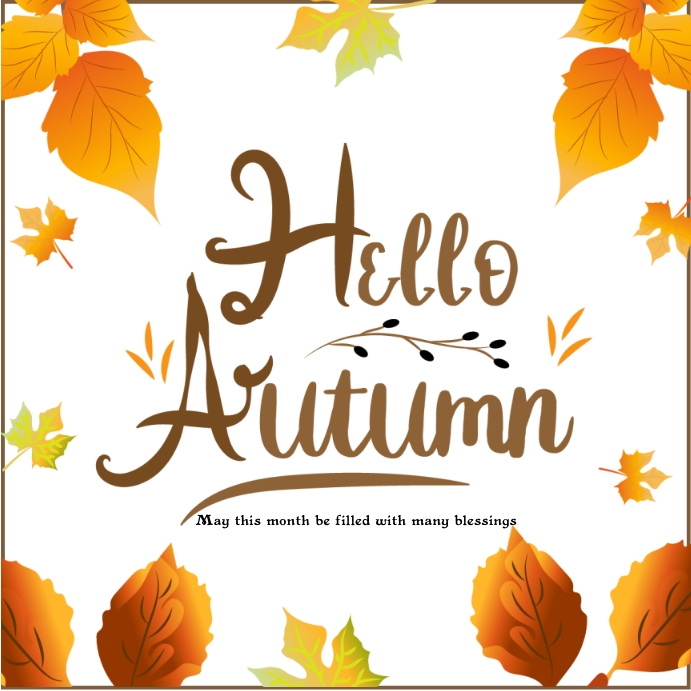 hello autumn Template | PosterMyWall