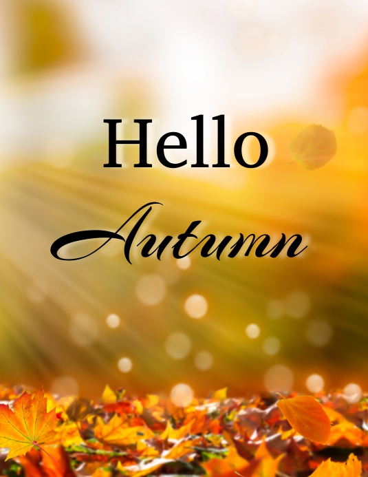 Hello Autumn Template | PosterMyWall