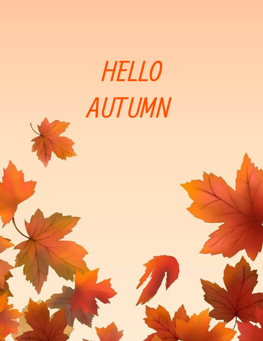 Hello autumn Template | PosterMyWall