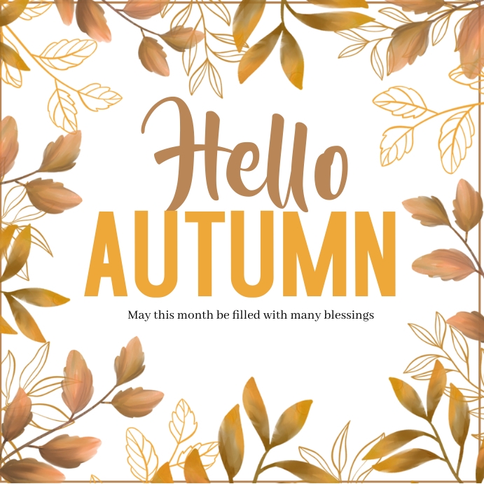 hello autumn Template | PosterMyWall