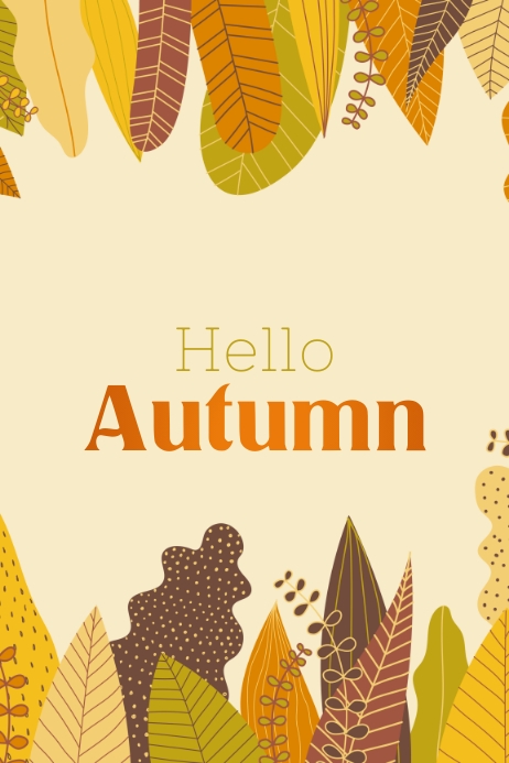 Hello Autumn Template | PosterMyWall