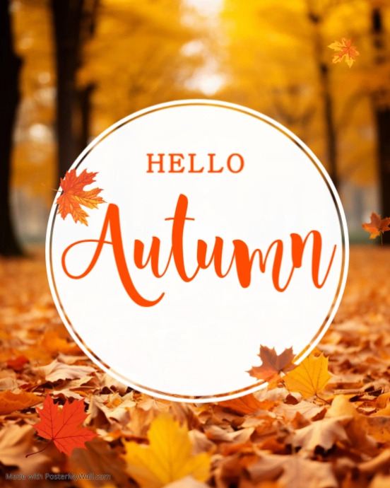 hello autumn Template | PosterMyWall