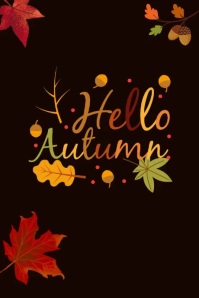 Hello Fall Poster Template | PosterMyWall