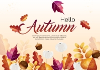 Hello Autumn A4 Template | PosterMyWall