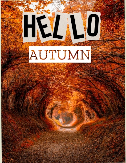 Hello Autumn flyer Template | PosterMyWall