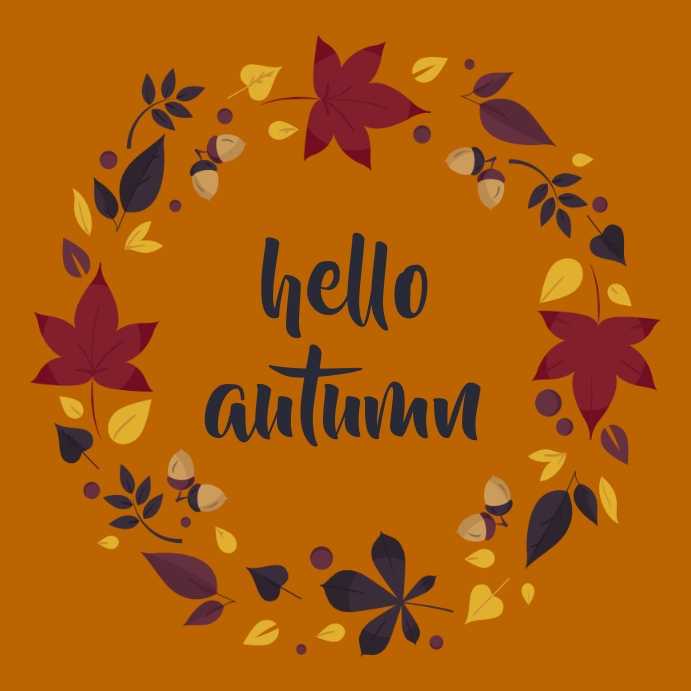 Hello Autumn Instagram Template | PosterMyWall