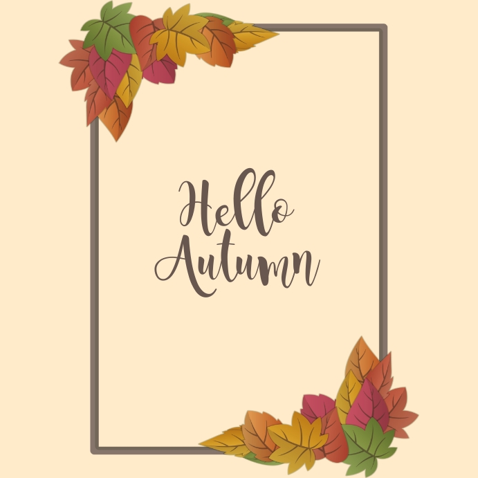 Hello Autumn Instagram Template | PosterMyWall