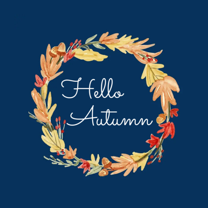 Hello Autumn Instagram Template | PosterMyWall