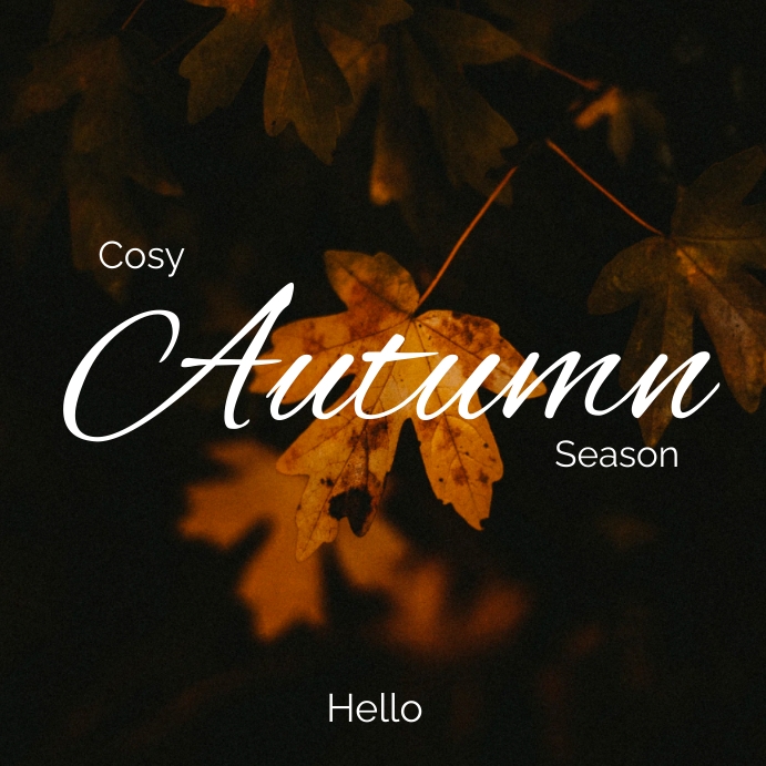 Hello Autumn Instagram Post template. | PosterMyWall