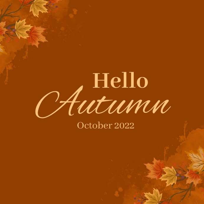 Hello Autumn Instagram Post template. | PosterMyWall