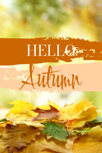 Hello Autumn Poster Template | PosterMyWall