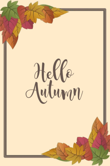 Copy of Hello Autumn Poster | PosterMyWall