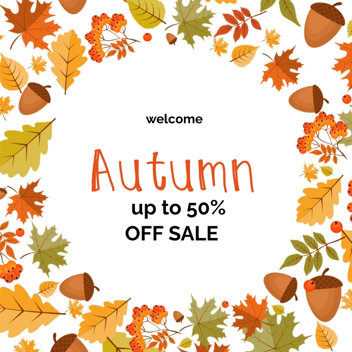 hello autumn sale Template | PosterMyWall