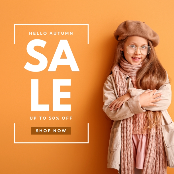 Hello Autumn Sale Template | PosterMyWall