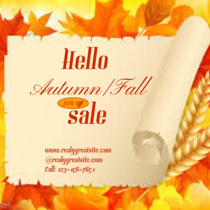 hello autumn sale instagram video post (1) Template | PosterMyWall
