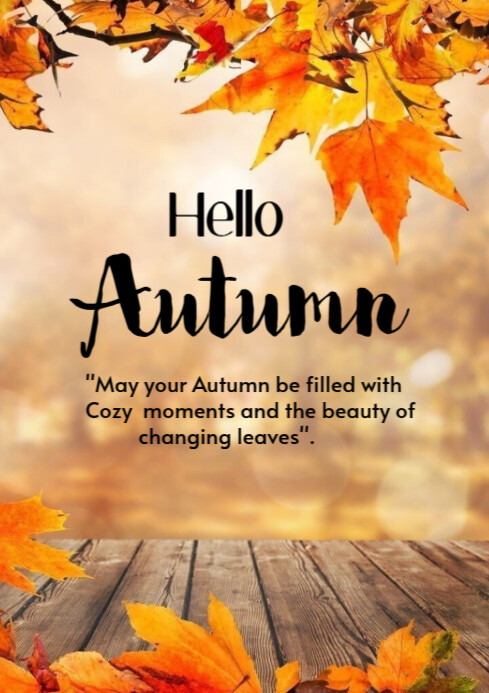 Hello autumn season template 2025 | PosterMyWall