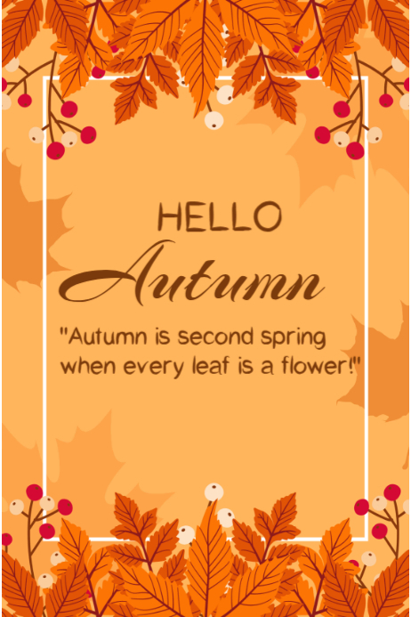 Copy of Hello autumn template 2025 | PosterMyWall
