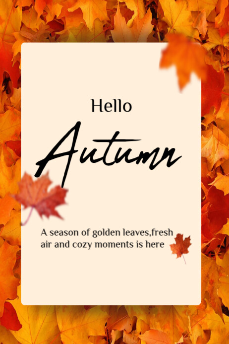 Plantilla de Hello autumn template 2025 | PosterMyWall