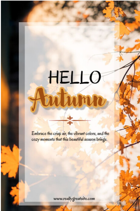 Hello Autumn template 2025 | PosterMyWall