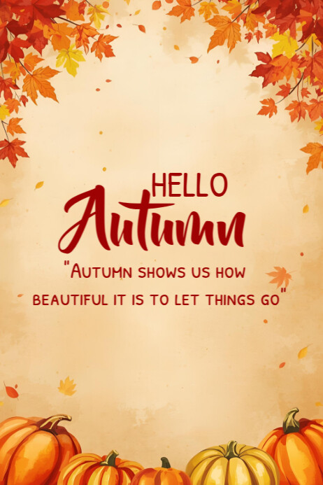 Hello autumn template 2025 | PosterMyWall