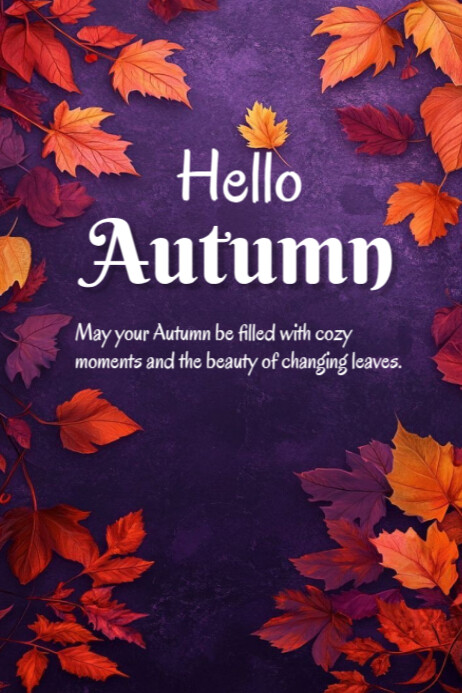 Hello autumn template 2025 | PosterMyWall