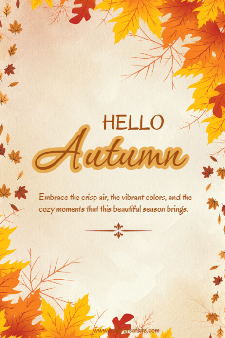 Hello Autumn template 2025 | PosterMyWall