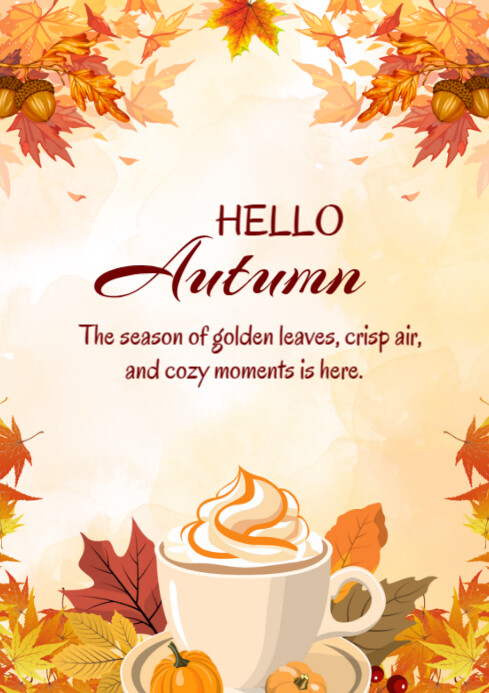 Hello autumn template 2025 | PosterMyWall