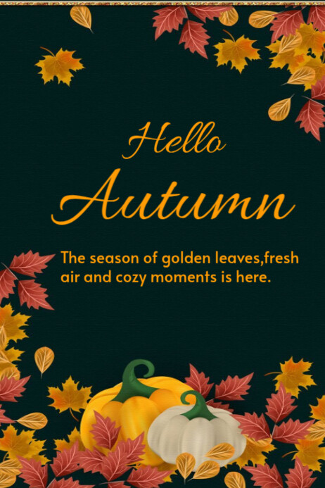 Hello autumn template 2025 | PosterMyWall