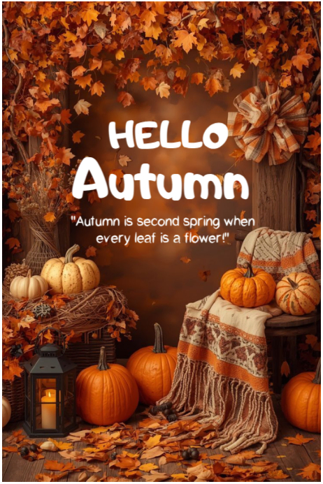 Hello autumn template 2025 | PosterMyWall