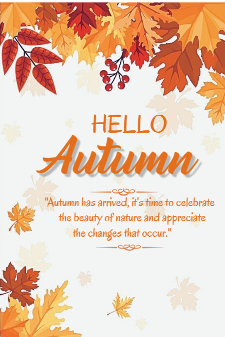 Hello Autumn template 2025 | PosterMyWall