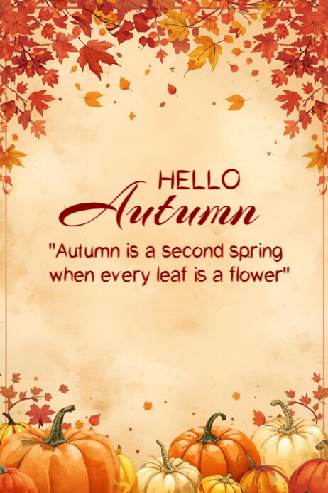 Copy of Hello autumn template 2025 | PosterMyWall
