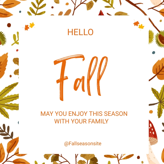 Plantilla de hello autumn template | PosterMyWall