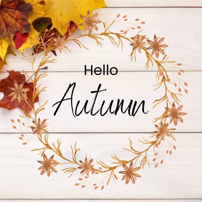 hello autumn template | PosterMyWall
