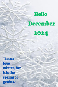 Hello December 2024 Poster Template | PosterMyWall