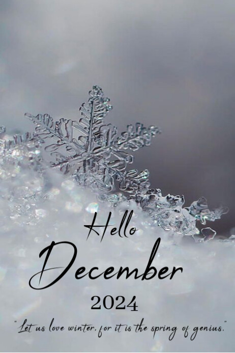 Hello December 2024 Poster Template | PosterMyWall