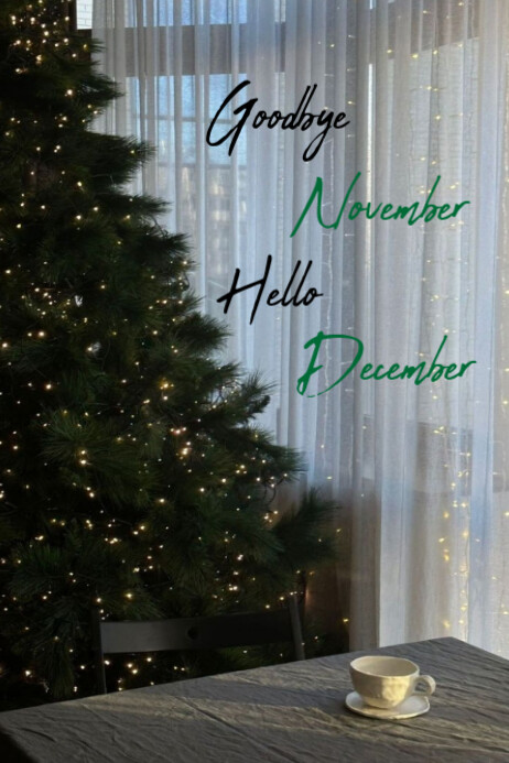 Hello December 2024 Poster Template | PosterMyWall