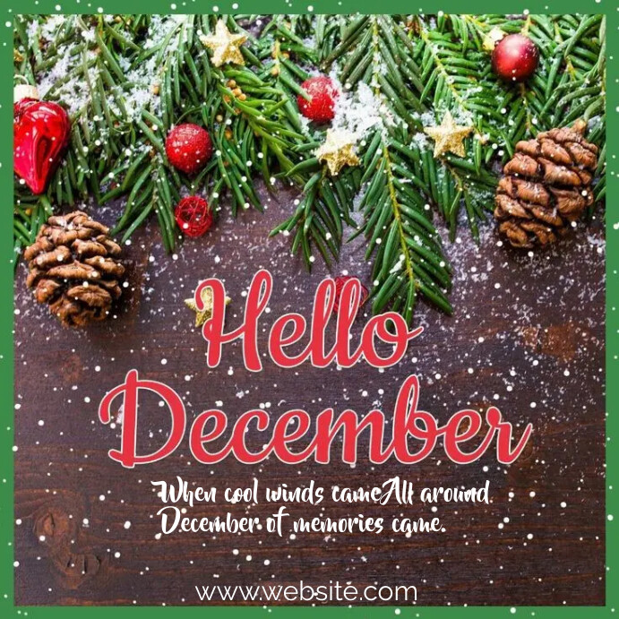 Modèle Hello December | PosterMyWall