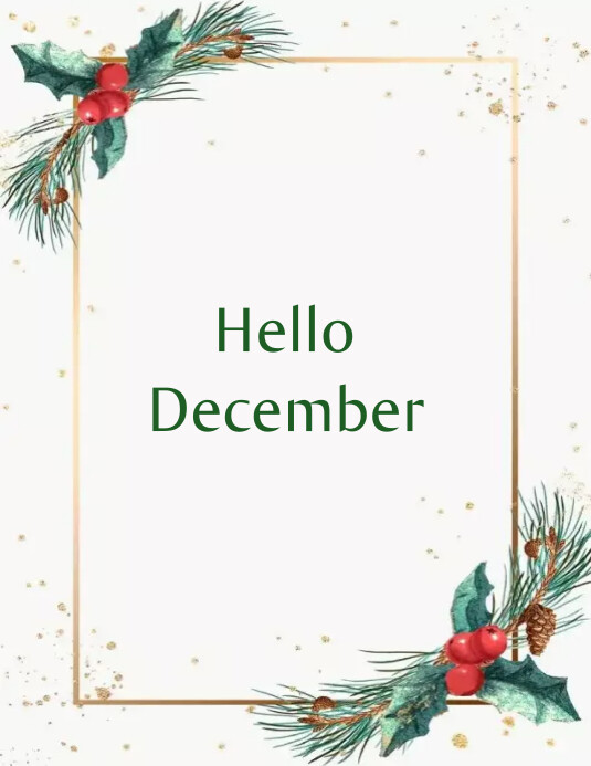 Plantilla de Hello December | PosterMyWall
