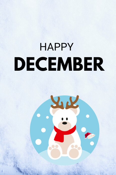 Hello December Template | PosterMyWall