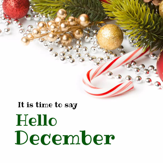Hello December Template | PosterMyWall